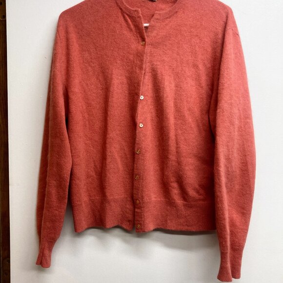 Scap | Sweaters | Vintage Italian Cashmere Cardigan In Coral | Poshmark